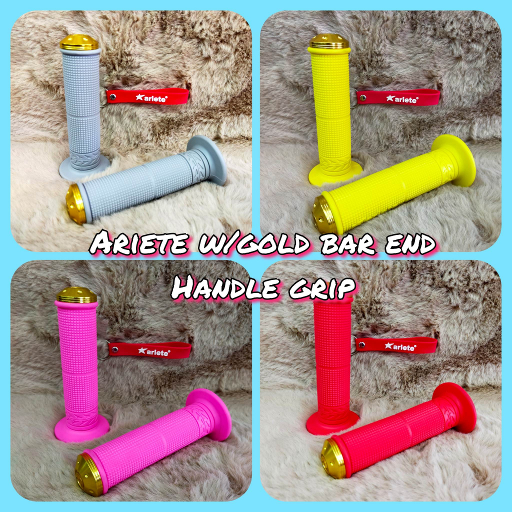 ARIETE With Gold Bar End Motorcycle Handle Grip | Shopee Philippines