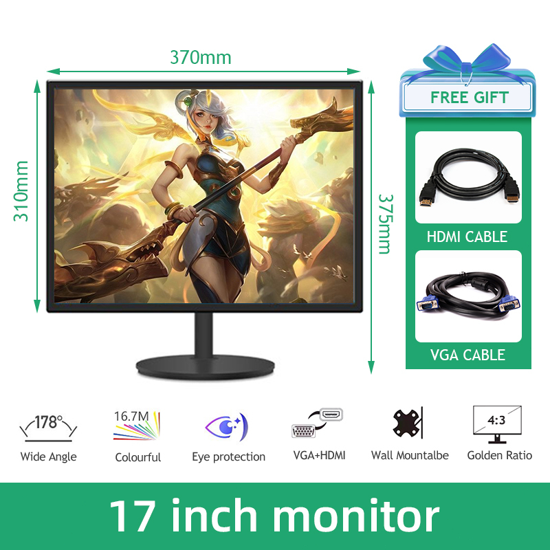 ICON Monitor 17/19/22/24/27 Inch LED Rimless HDMI VGA Brand New ...