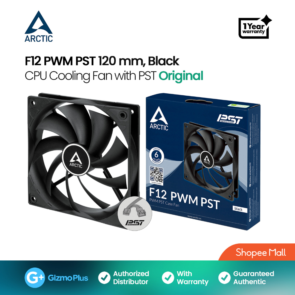 Arctic F12 PWM PST 120mm CPU Cooling Fan with PWM Sharing Technology ...