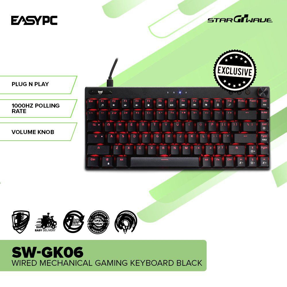 EasyPC | Starwave SW-GK06 84 keys Mechanical Keyboard | Shopee Philippines EasyPC | Starwave SW-GK06 84 keys Mechanical Keyboard | Shopee Philippines