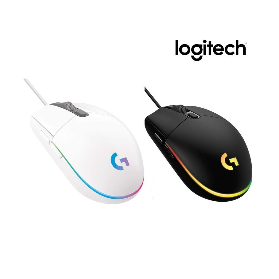 Logitech G102 Light sync 8000 MAX DPI 6 Programmable Buttons, RGB Gaming Mouse Black/White USB ...