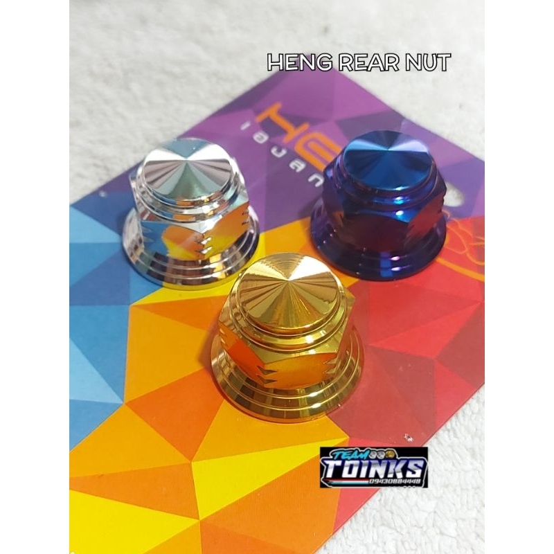 HENG REAR NUT FOR CLICK/NMAX/AEROX/CLICK/ADV/PCX/SD/GENIO/BEAT/XMAX/M3 ...