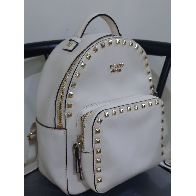 Preloved E Land Leather Backpack | Shopee Philippines