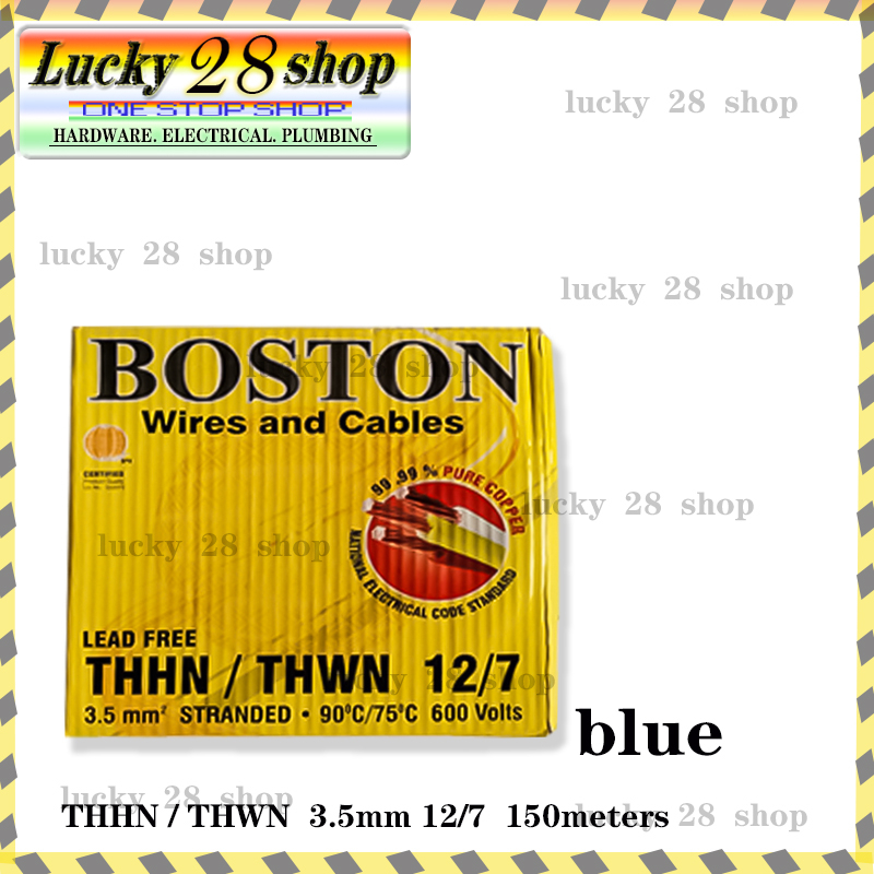 ORIGINAL BOSTON THHN/THWN 12/7 ELECTRICAL STRANDED WIRE (Per Box ...