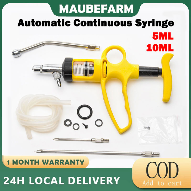 5/10ML Veterinary continuous auto-injector Auto-adjustable syringe ...