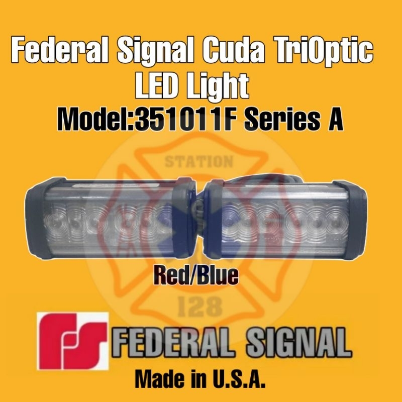 Federal Signal Cuda TriOptic LED Light Model 351011F Red Blue | Shopee ...