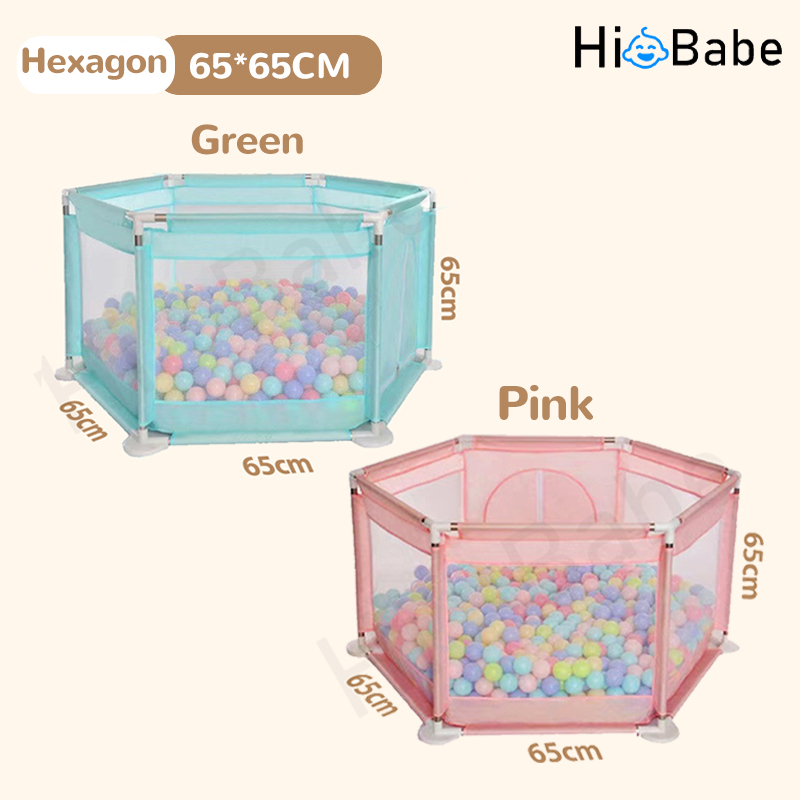 HiBabe Playpen For Baby Indoor Breathable Mesh Foldable Playground Kids ...