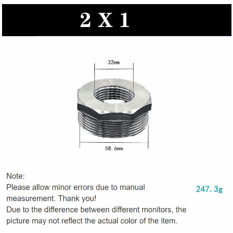 HEAVY DUTY Fittings Bushing Reducer Stainless Steel 304 Pipe Reducer ...