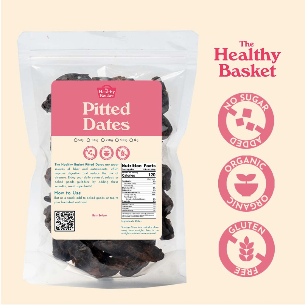 Healthy Basket Pitted Dates (50g, 100g & 250g) | Shopee Philippines