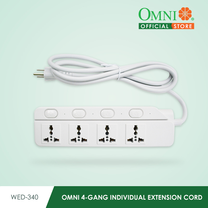 OMNI 4-Gang Individual Switch Extension Cord - WED-340-PK | Shopee ...