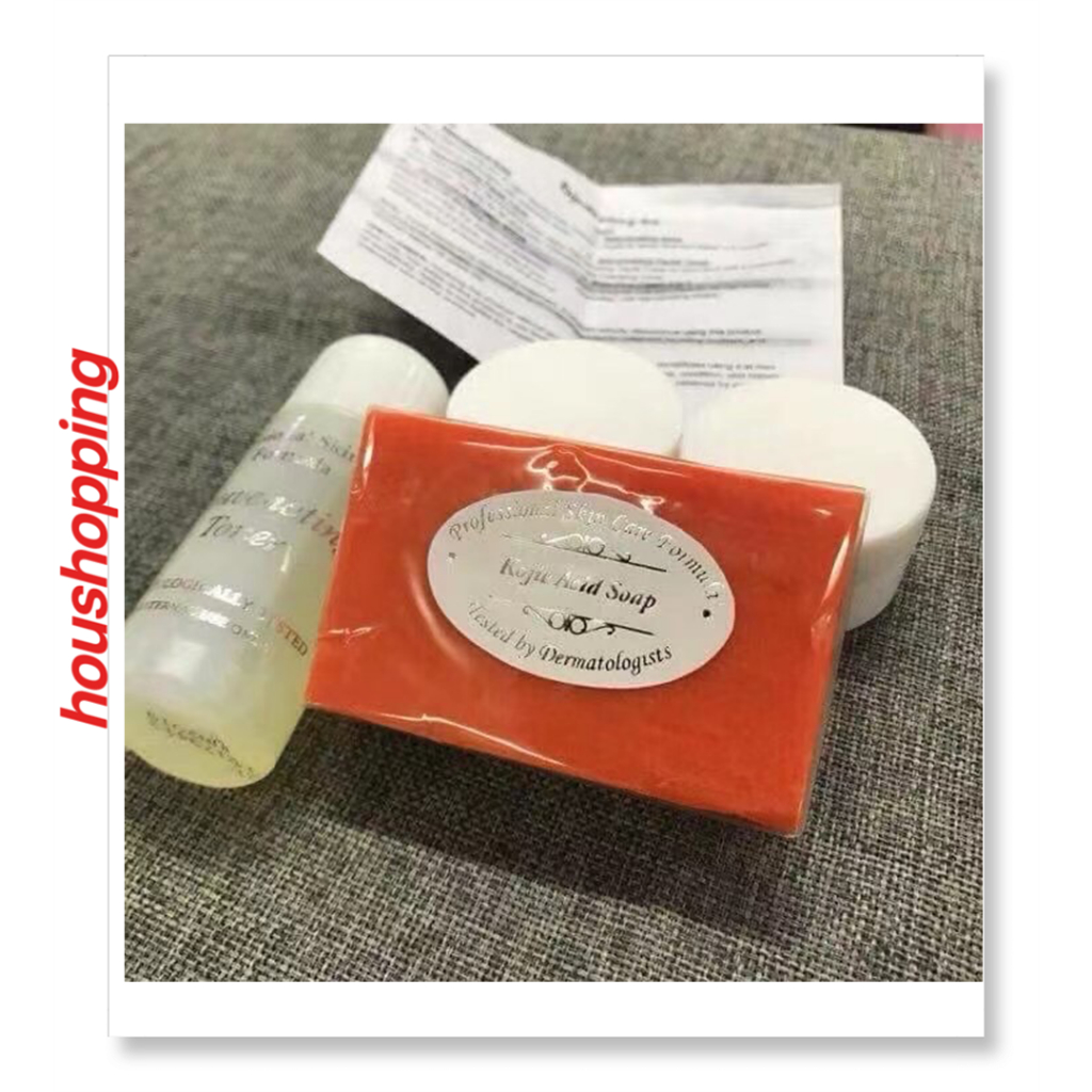 Kojic acid set 4in1 set skincare Facial set houshopping | Shopee ...