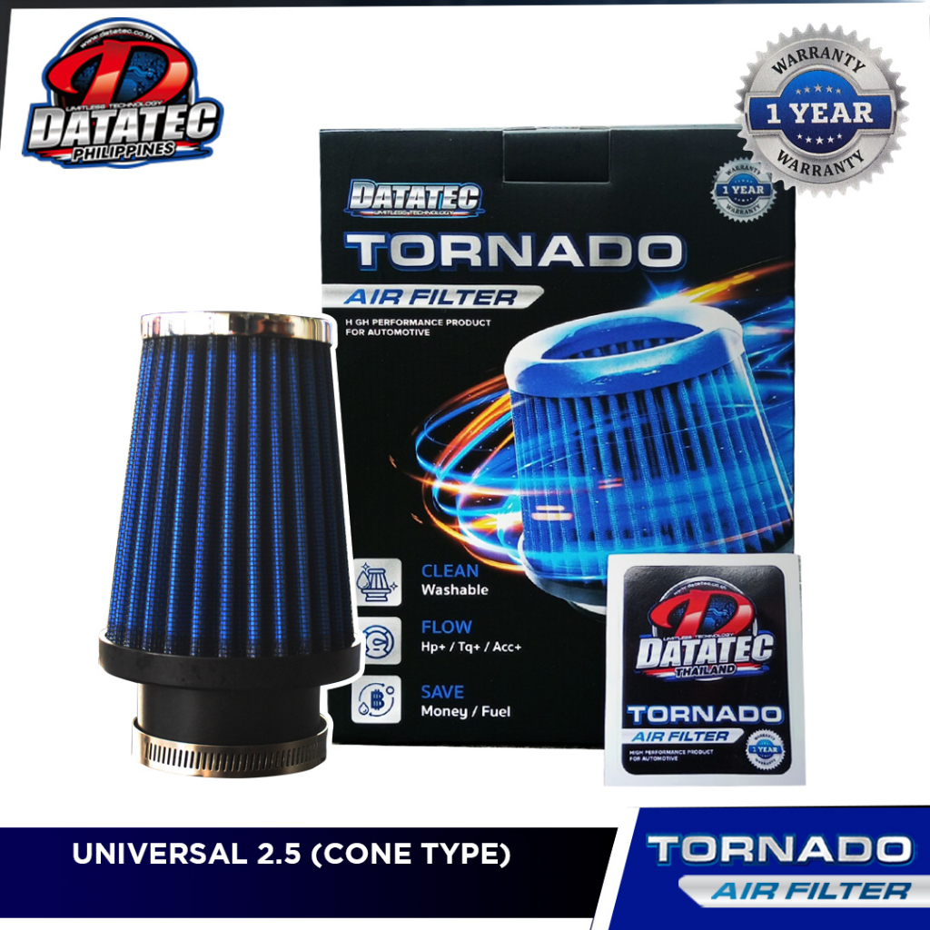 New Datatec Tornado Air Filter - Universal 2.5 inches inlet (Cone Type ...