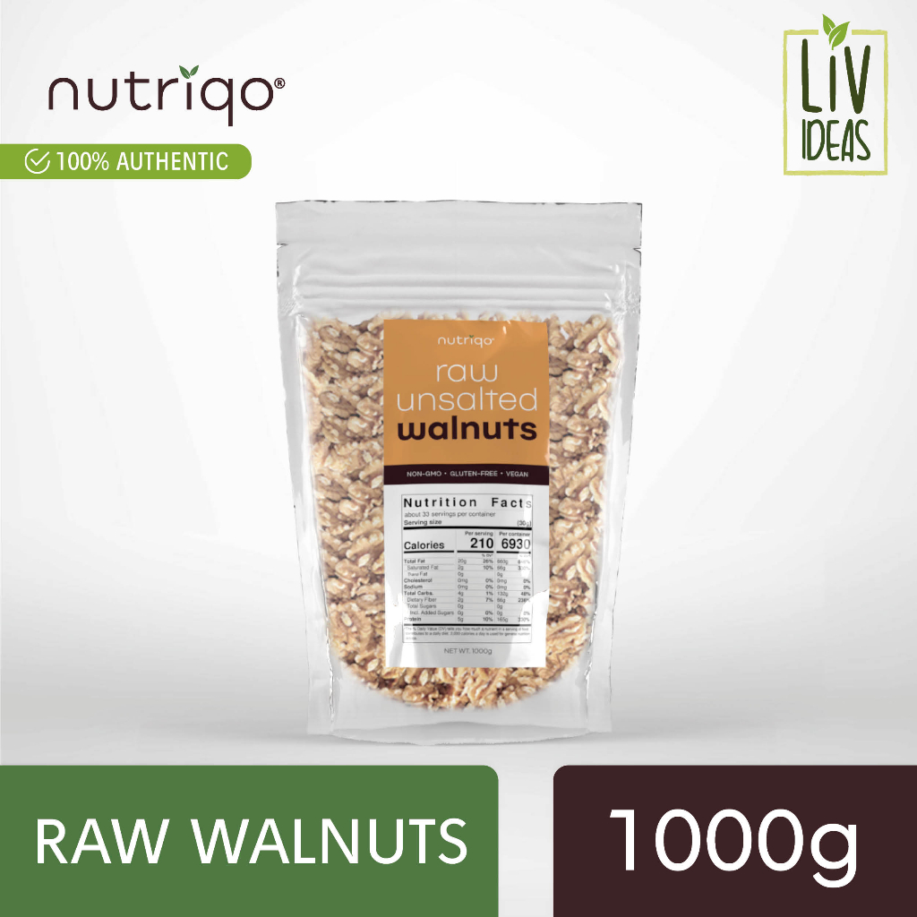 Nutriqo Raw Whole Walnuts 1000g (1kg) | Shopee Philippines