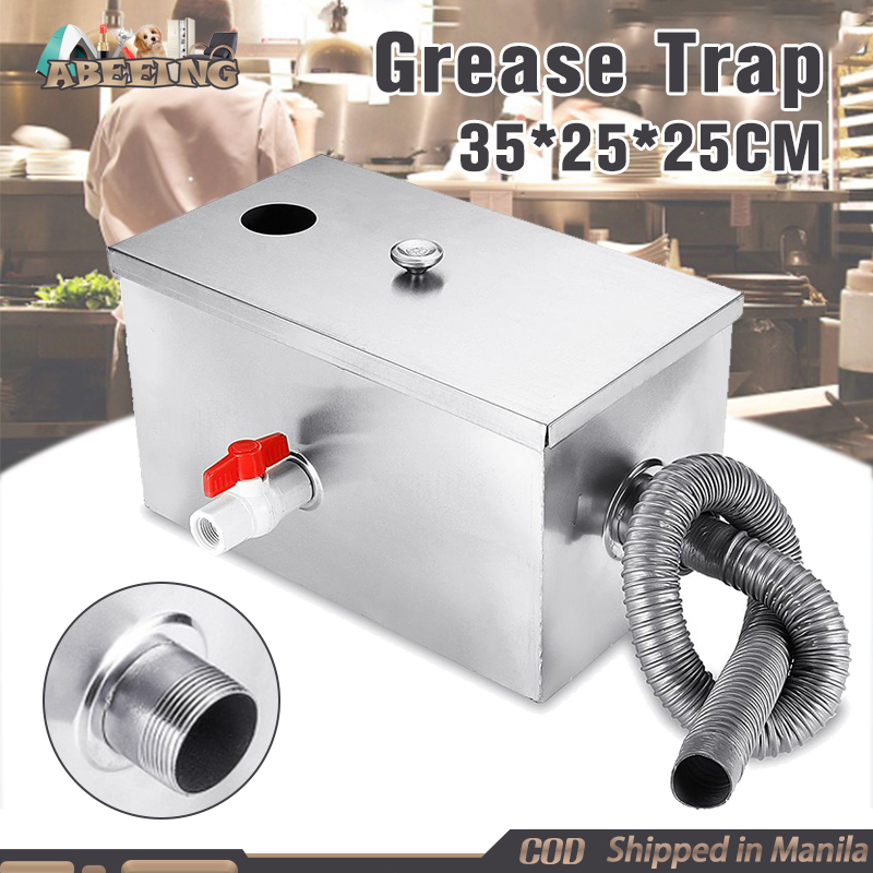 Stainless Steel Grease Trap Restaurant Oil Filter 8 Lbs for Kitchen ...