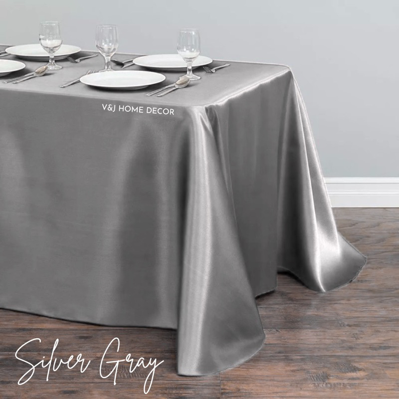 TABLE CLOTH SILK Satin Shiny Table Cloth | Shopee Philippines