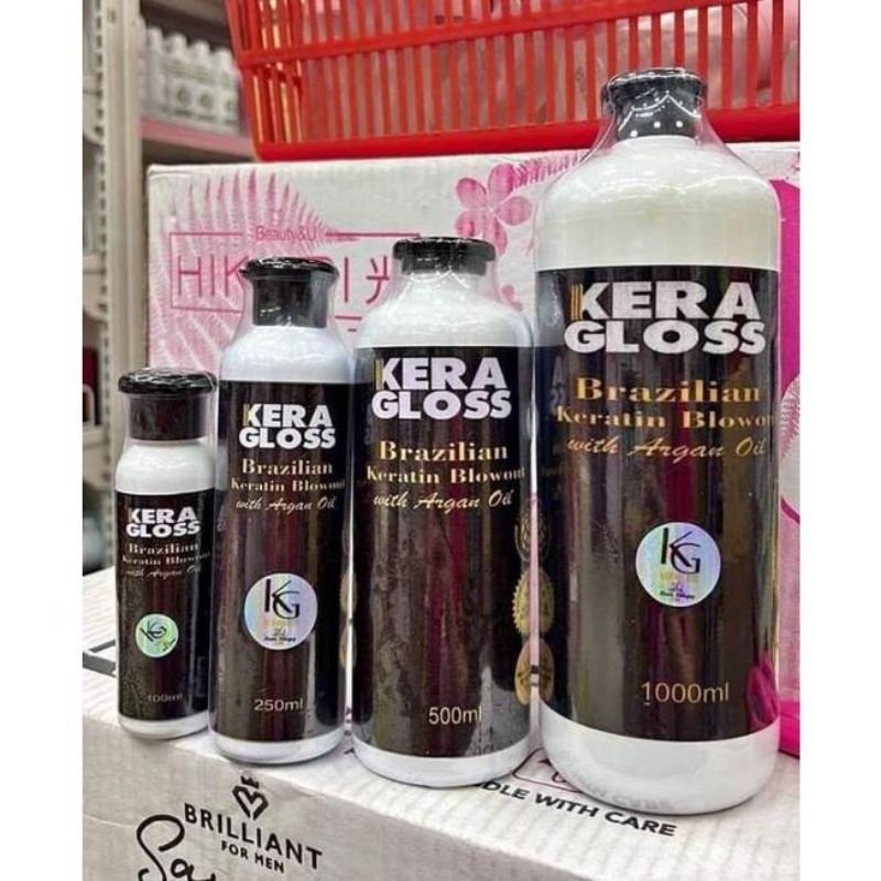 KERA GLOSS BRAZILIAN KERATIN BLOWOUT WITH ARGAN OIL 500ml | Shopee ...
