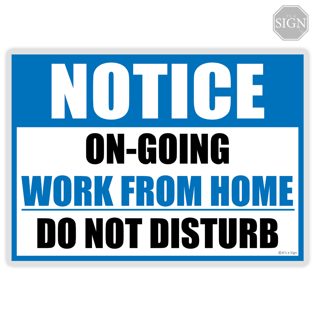 WFH Work From Home Do Not Disturb - Laminated Signage - A4 Size ...