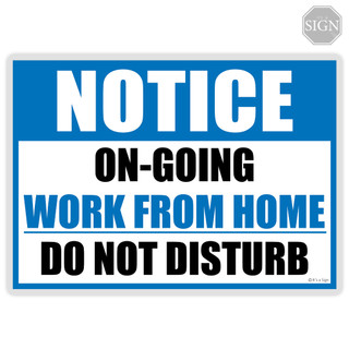 WFH Work From Home Do Not Disturb - Laminated Signage - A4 Size ...