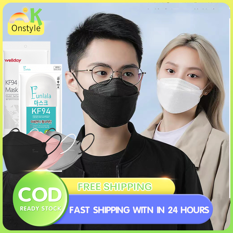 [COD] KF94 face mask 100Pcs korean Nanofiber Filter 4 Layer facemask ...