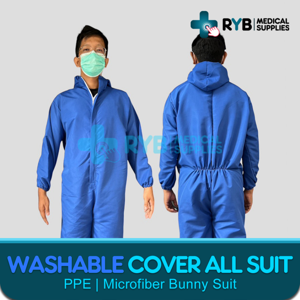 Washable Cover All Suit - Microfiber / PPE / Bunny Suit | Shopee ...