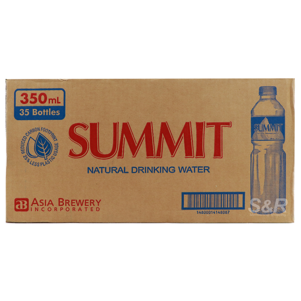 Summit Natural Drinking Water (350mL x 35pcs) | Shopee Philippines