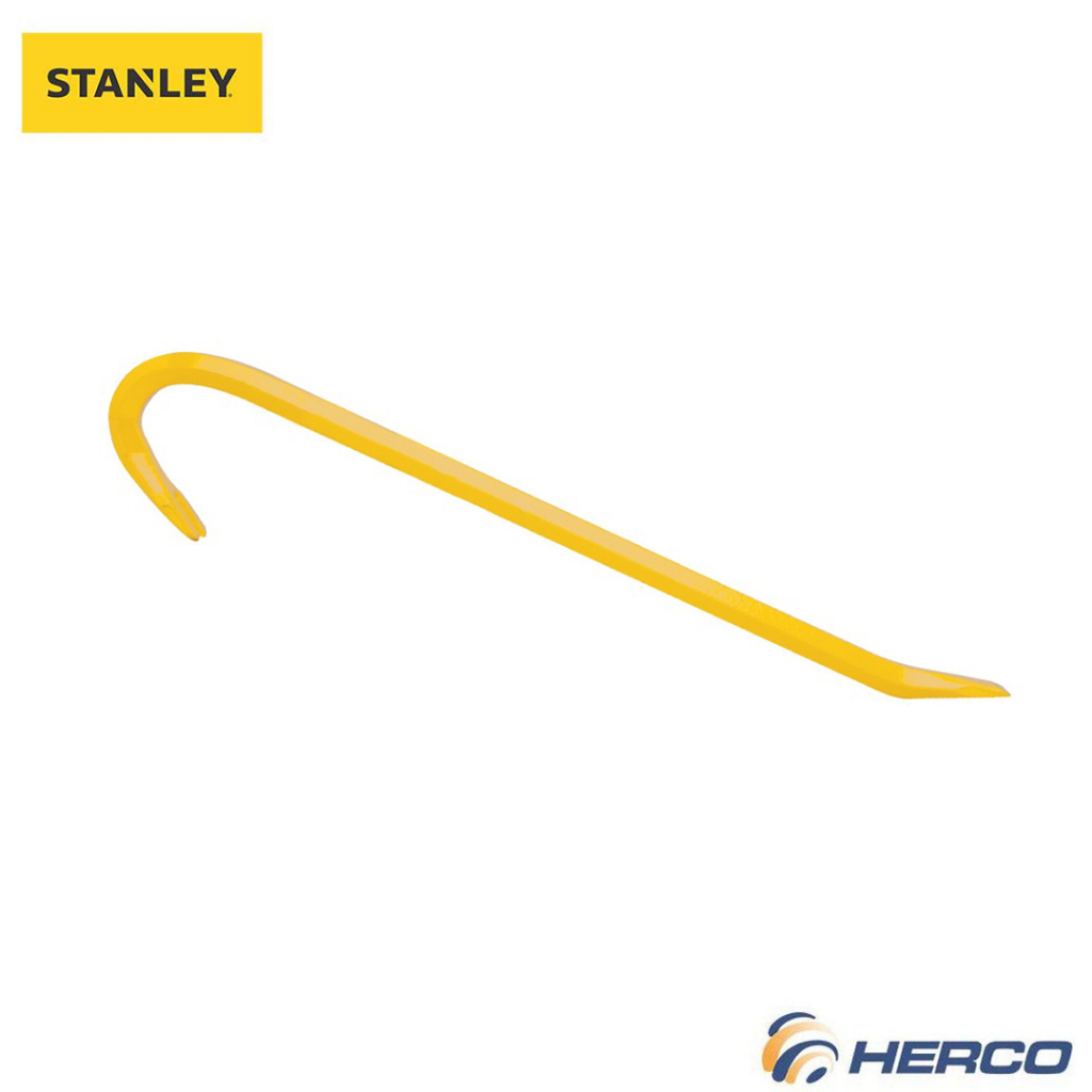 Stanley 55-118 In Forged Hexagonal Steel Ripping Claw Bar 18" Yellow ...