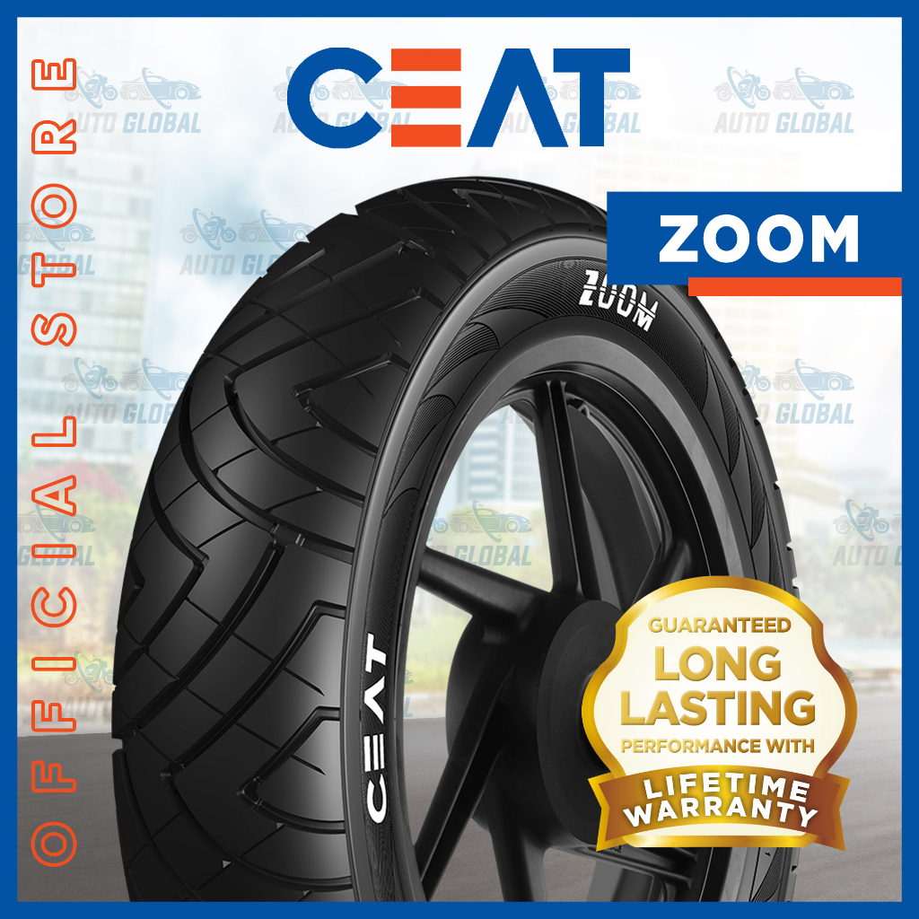 120/80-17 TL CEAT "ZOOM" 120/80-17 TL Motorcycle Tires | Shopee Philippines