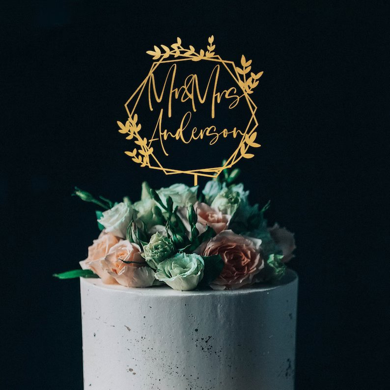 Cake Toppers Customized Gold Acrylic | Shopee Philippines