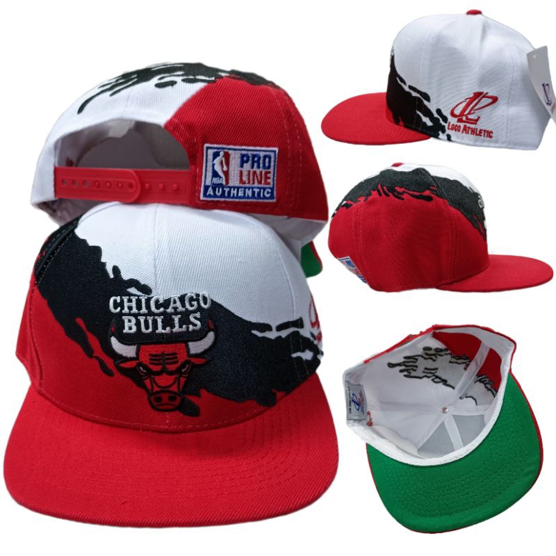 Logo Athletic NBA Pro Line Chicago Bulls Splash Vintage Cap Snaback Cap ...