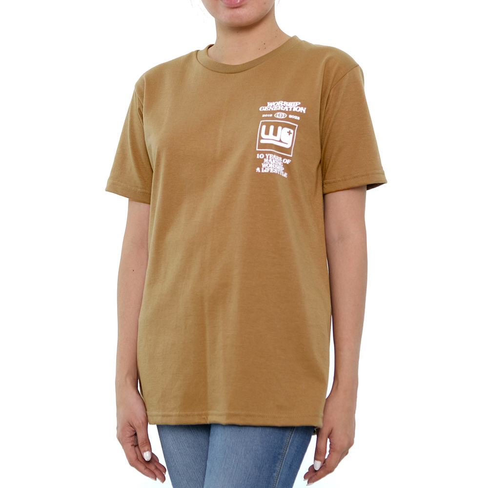 Worship Generation WG Series 2023 10th Anniversary T-Shirt Wood Brown ...