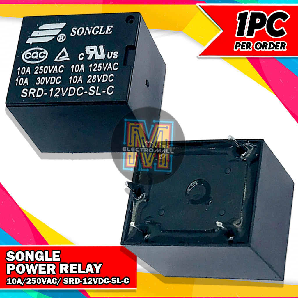 12V DC Power Relay Black 5 Pins Heavy Duty ( Per Piece ) | Shopee ...