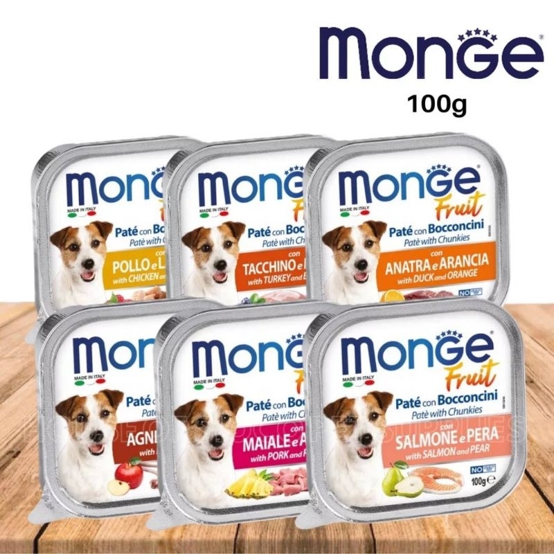 Monge Fruit Pate Dog Food Wet Food Dog Essential (100grams) | Shopee ...