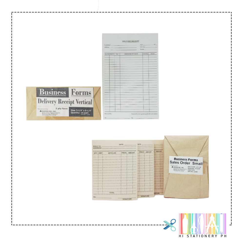 Business Form Delivery Receipt Form Sales Order Form - 10pads | Shopee ...