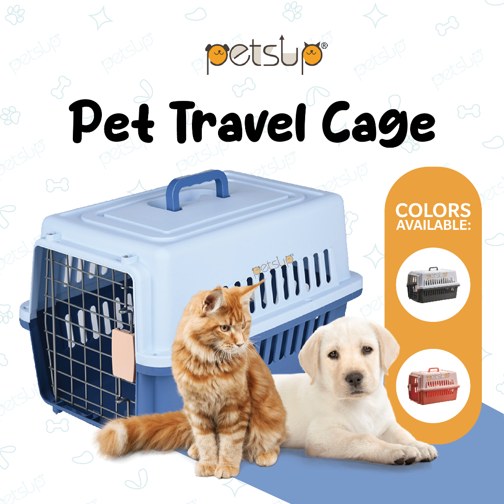 Pet Carrier Travel Cage Cat Carrier large Capacity Ventilated Crate for ...