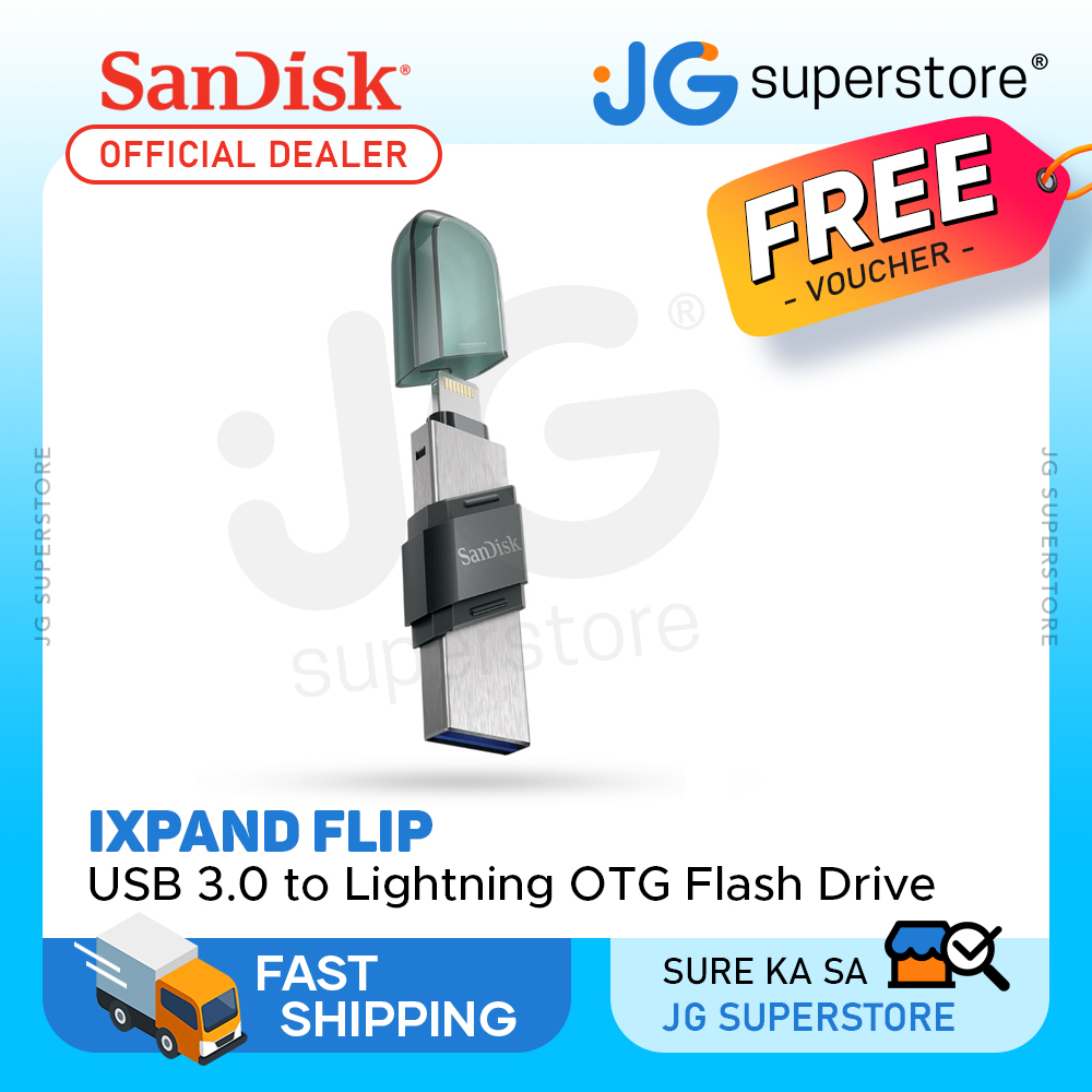 SanDisk iXpand USB 3.1 to Lightning Flash Drive Flip 2 in 1 Read Speed ...