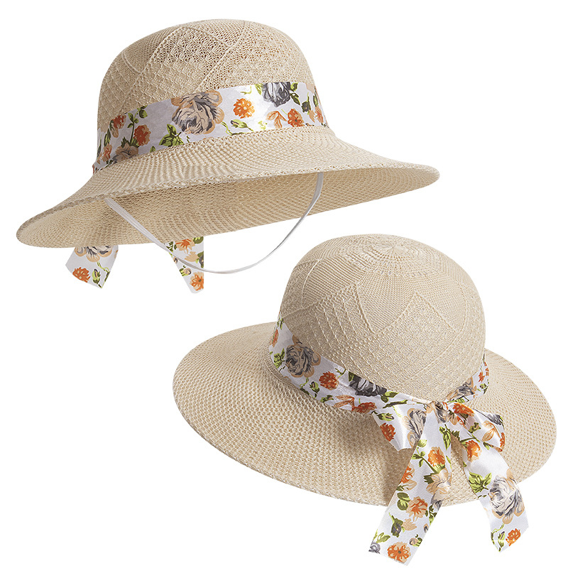Beach Straw Hat Lafite Summer bucket Hat Women Korea Style Sunlock Hat ...