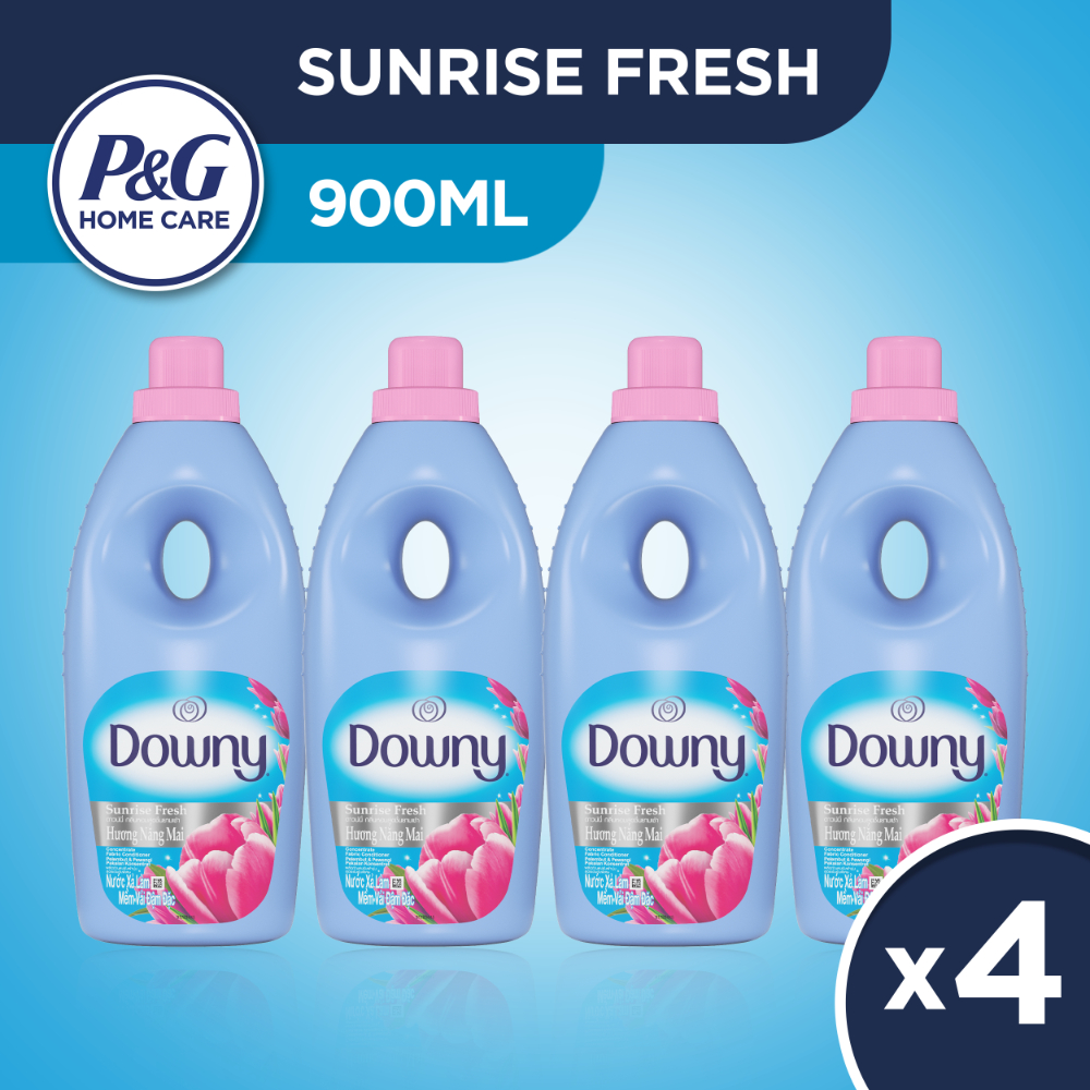 Downy Fabric Conditioner Sunrise Fresh Garden Bloom 900ml Bottle x 4 ...