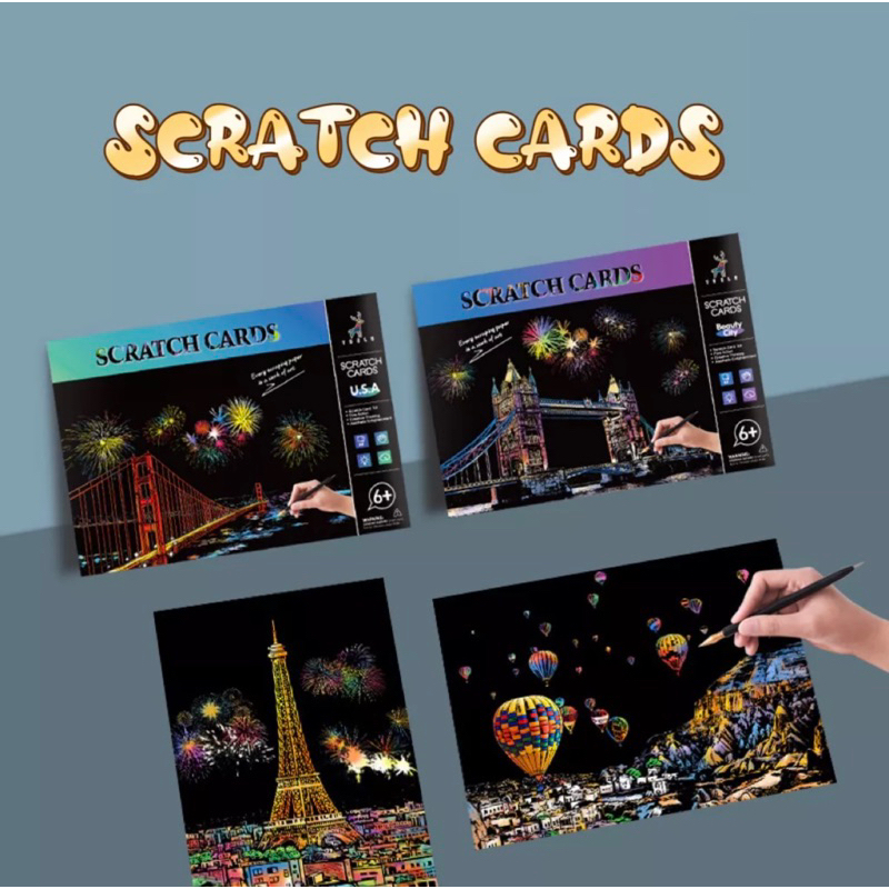 Scratch Card Set (4pcs/set) / Scratch Notes | Shopee Philippines
