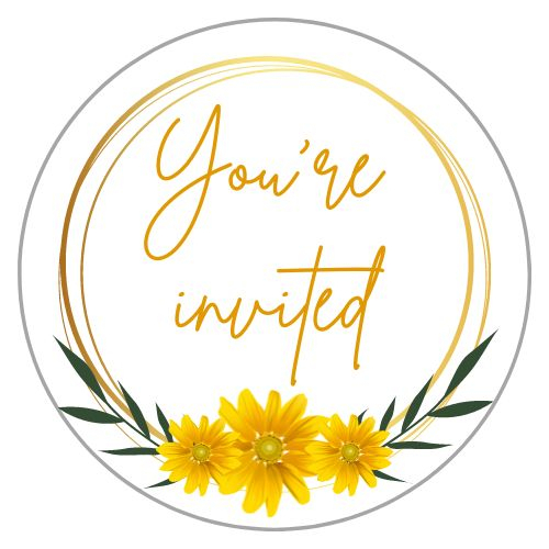 54 pcs You Are Invited Stickers Invitation Seals for Wedding Birthday Baptism Save the Date ...