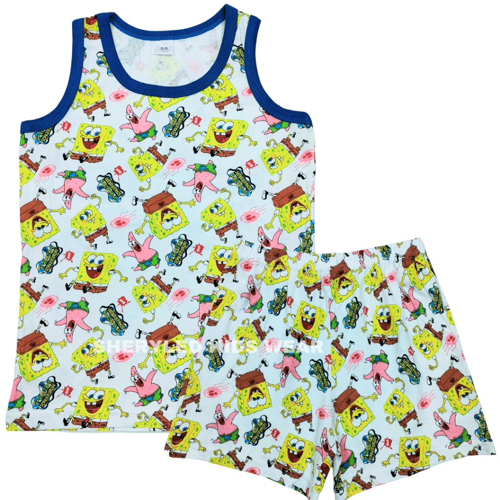 Kids Terno Cotton Set Top And Short Boys Clothes Cartoon Character ...