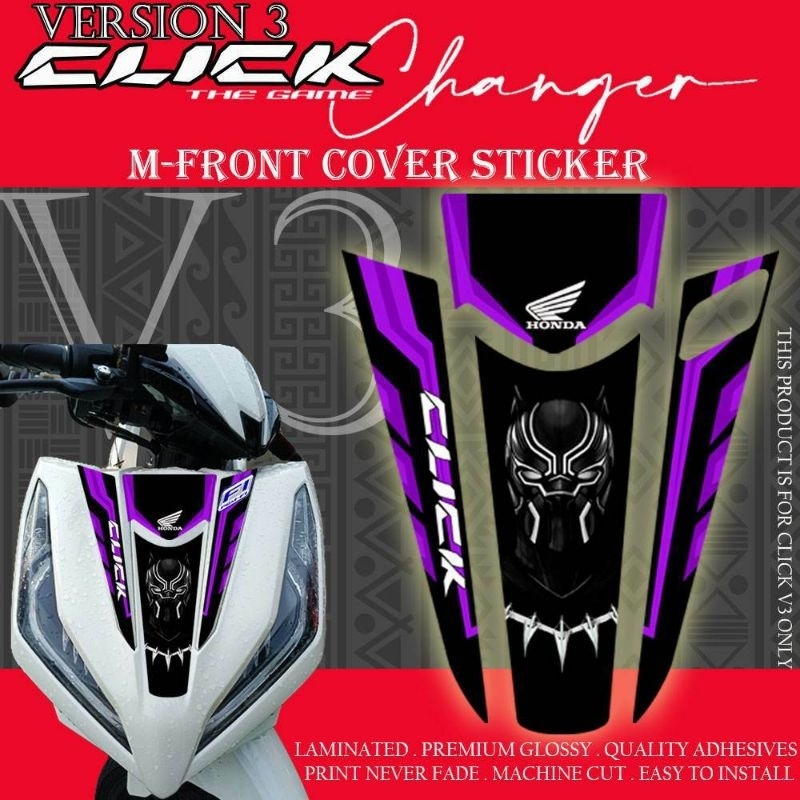 HONDA CLICK V3 FRONT COVER DECALS/HONDA CLICK STICKER/HONDA DECALS ...