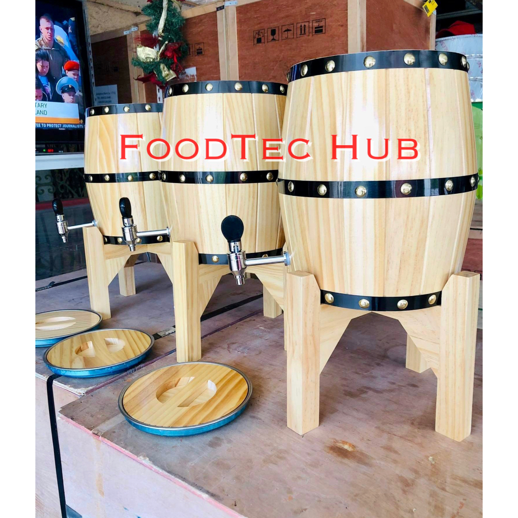 3L Stainless Beer Barrel Beer Keg Dispenser Wine Wood Barrel | Shopee ...