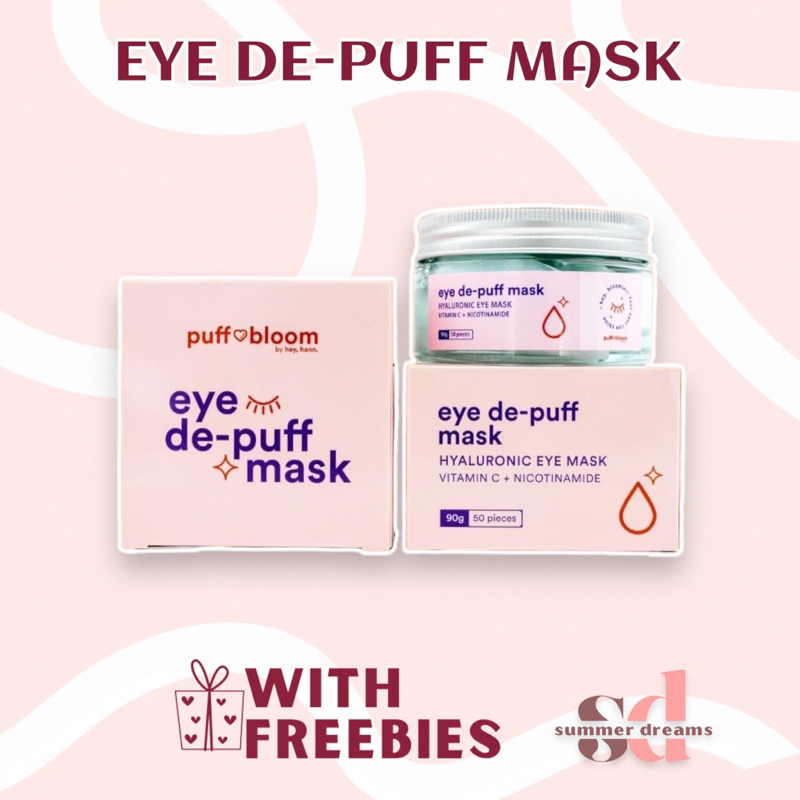 PUFF & BLOOM Eye De-Puff Mask Hyaluronic Eye Mask Eyebags Remover 50pcs ...