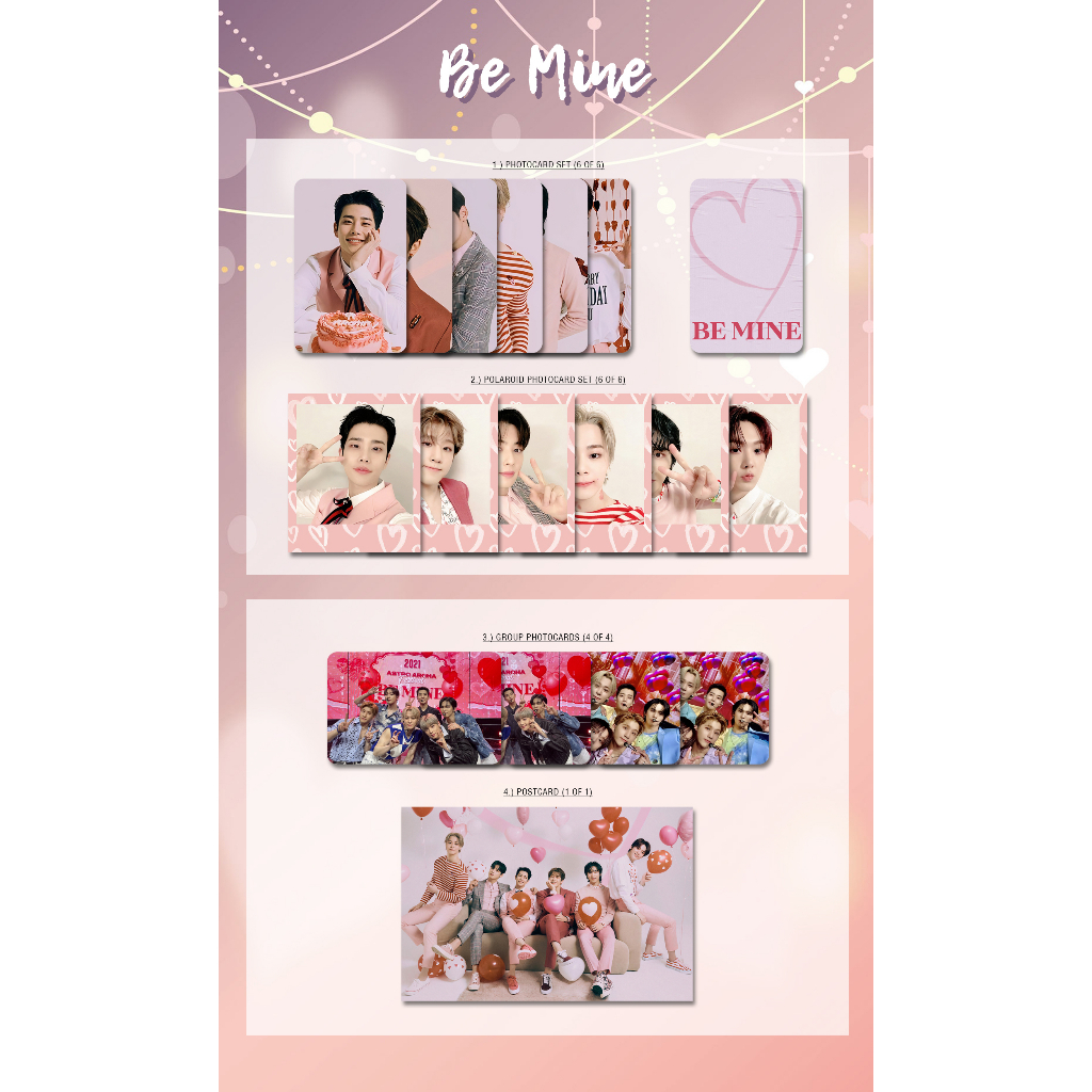 ASTRO AROHA Festival 2021 : 'Be Mine' Fanmade Photocard Set | Shopee ...