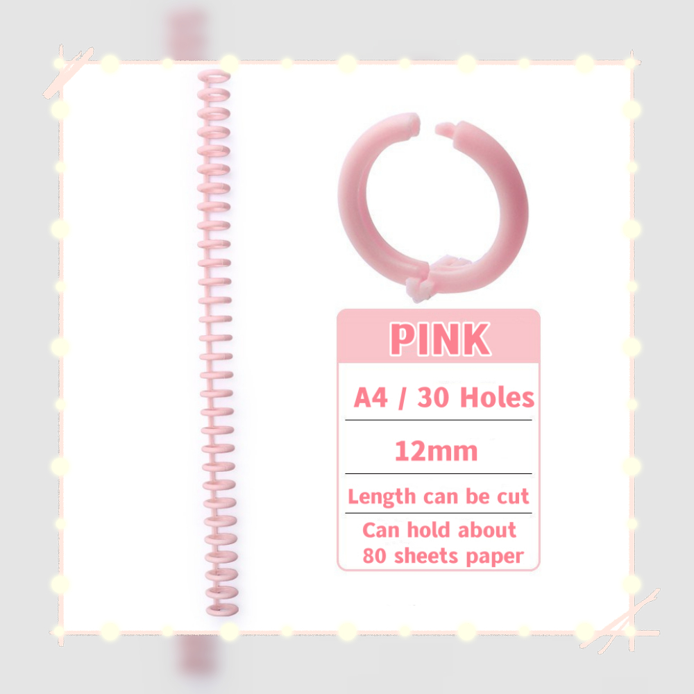 Plastic 5 Hole Binding Ring DIY Transparent Binder Loop A4 A5 A6 Loose ...