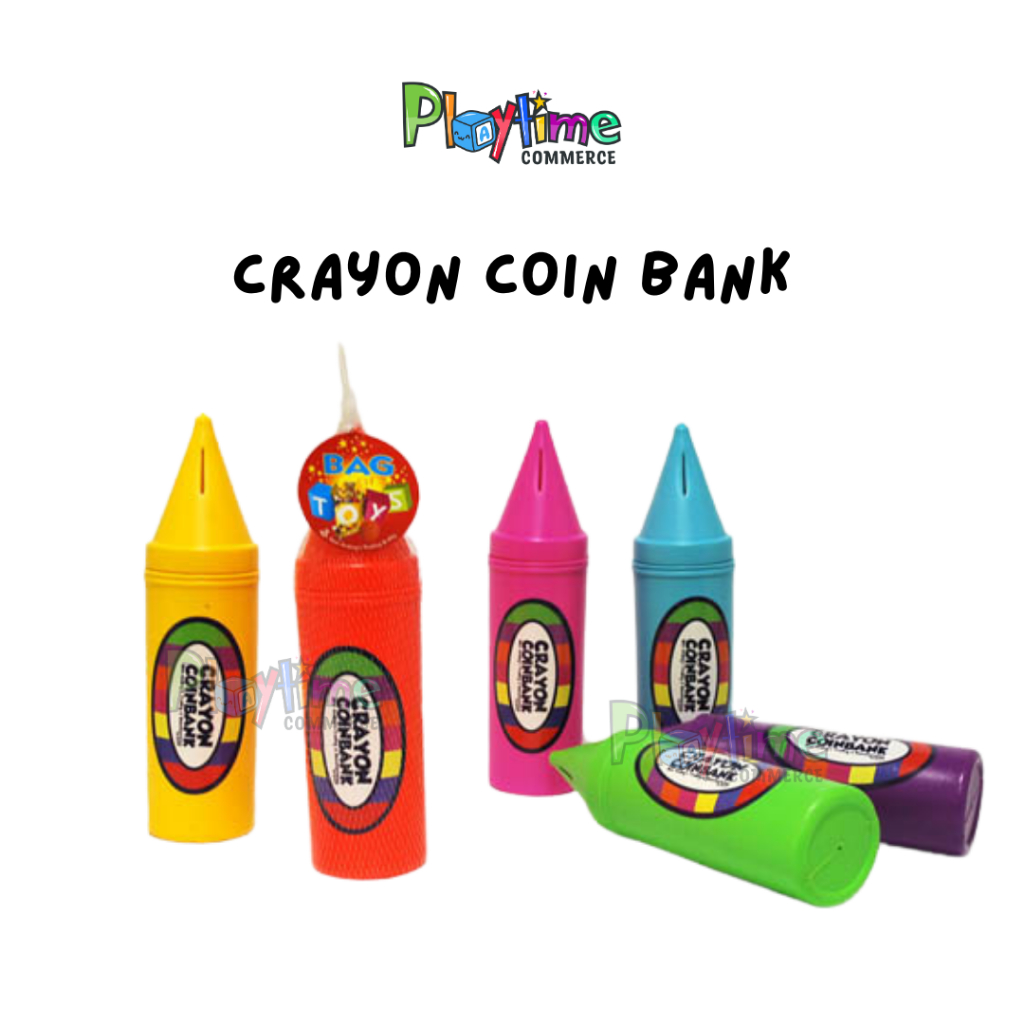Crayon Coin Bank Assorted Colors Party Favors Souvenir Novelty ...
