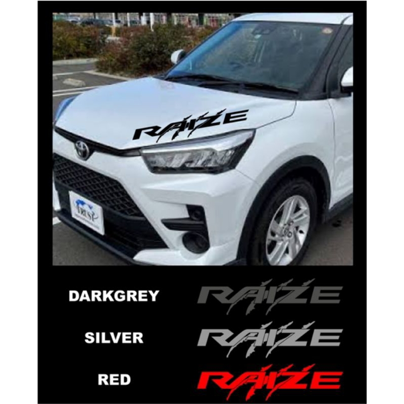 TOYOTA RAIZE Hood Sticker with Monster Claw Design | Shopee Philippines
