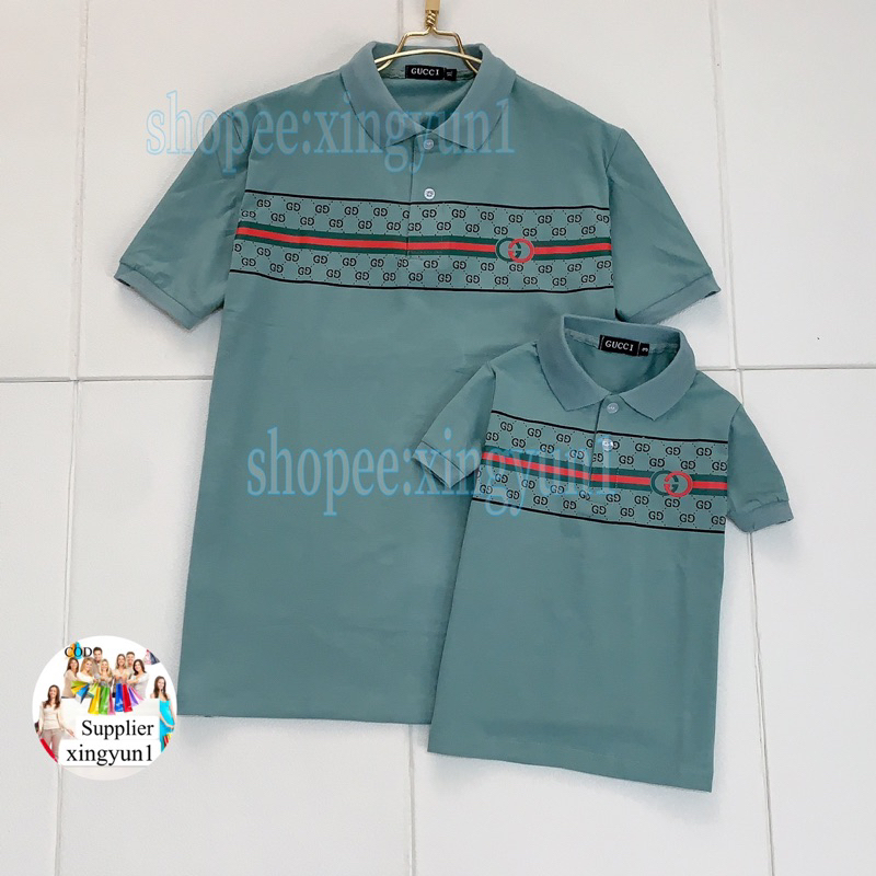 family polo shirt fashion casual cotton Men’s & kids’ HKK CHKK | Shopee ...