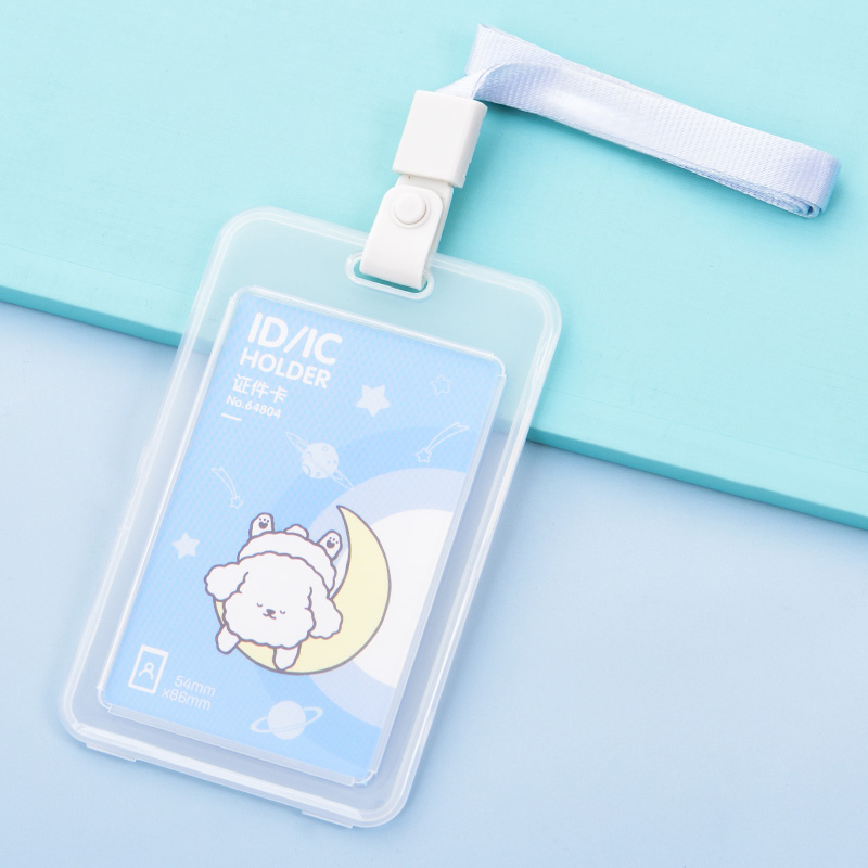 Deli 64804 ID Card Holder Necklace Name Badge Lanyard | Shopee Philippines