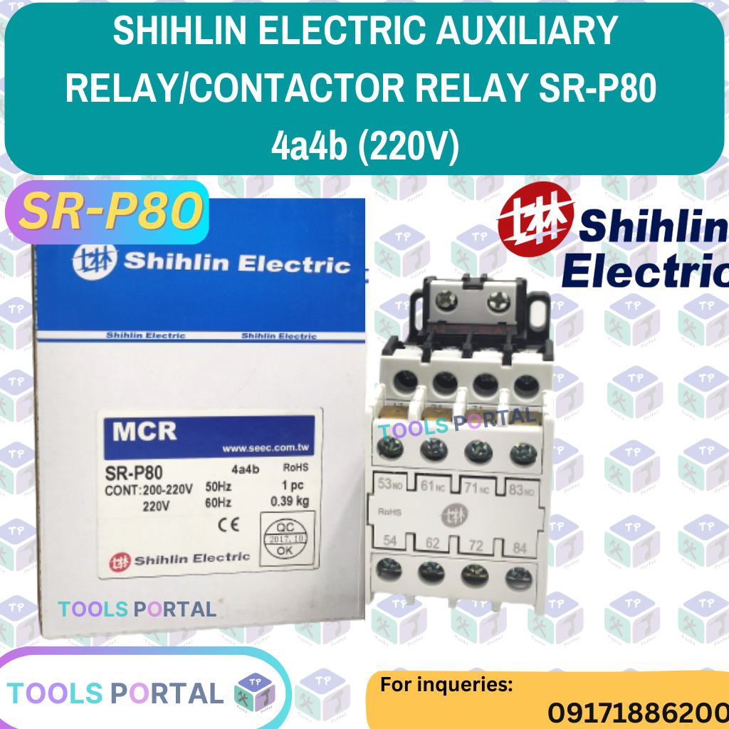 Shihlin Electric Auxiliary Relay SR-P80 220V (60Hz) 100% ORIGINAL ...